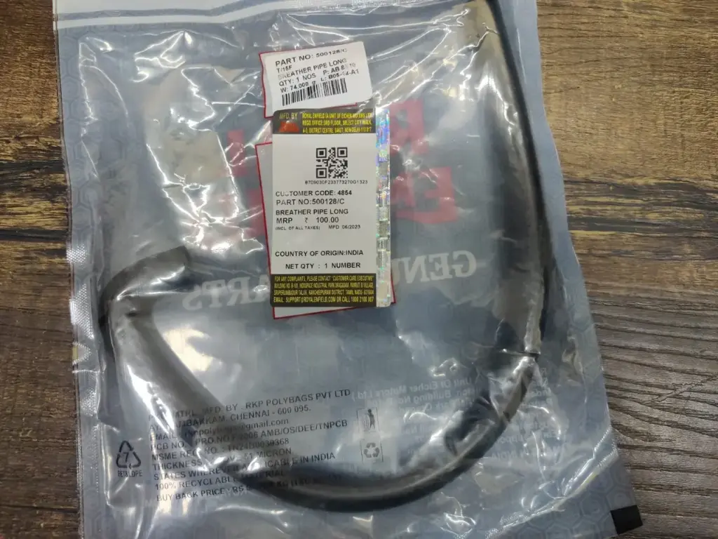 Royal Enfield Breather Pipe Long Re Classic 350 - Buy Online at Best ...
