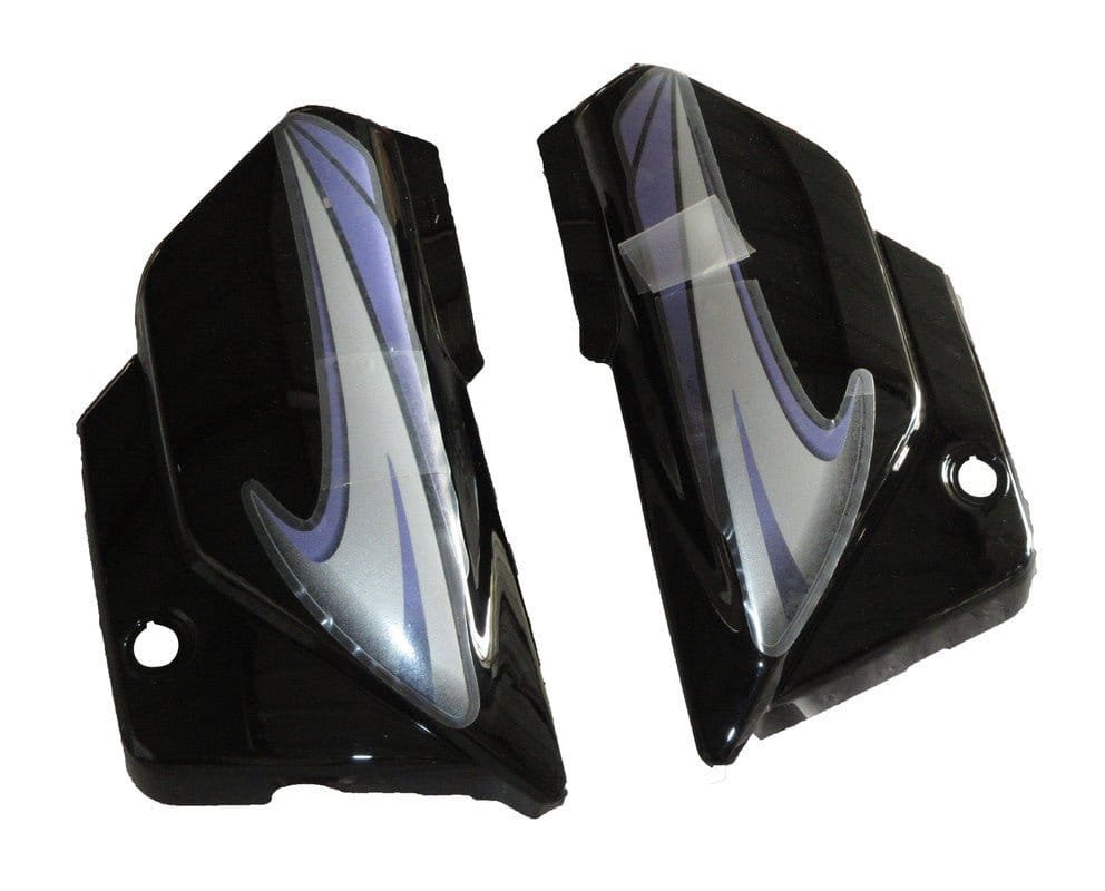 Side Panel / Side Cowl Set Fit For Hero Splendor Plus Black(purple Sticker) - Parts on Bike